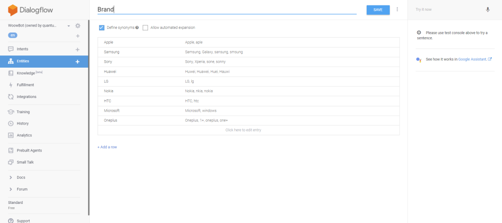 Integration with DIALOGFLOW - WPBot Pro Docs