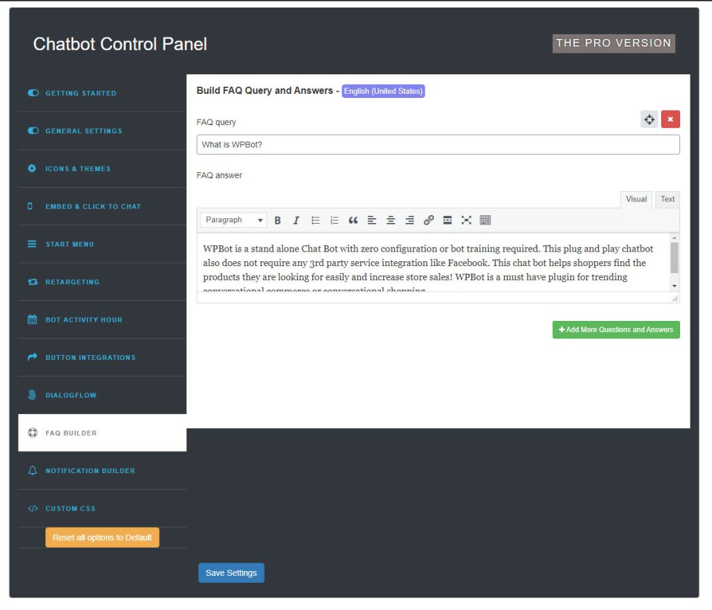 WPBot Screenshots – WPBot Pro Docs