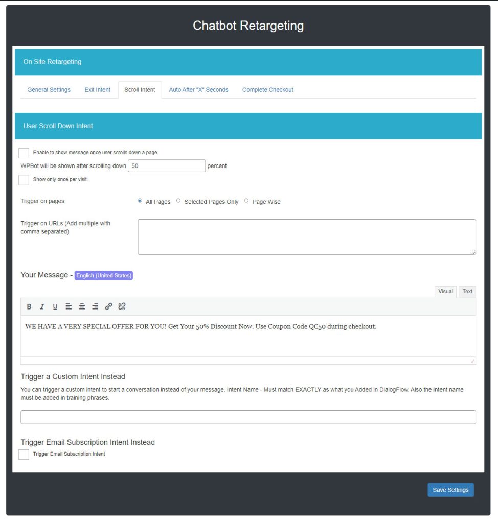 WPBot Screenshots – WPBot Pro Docs