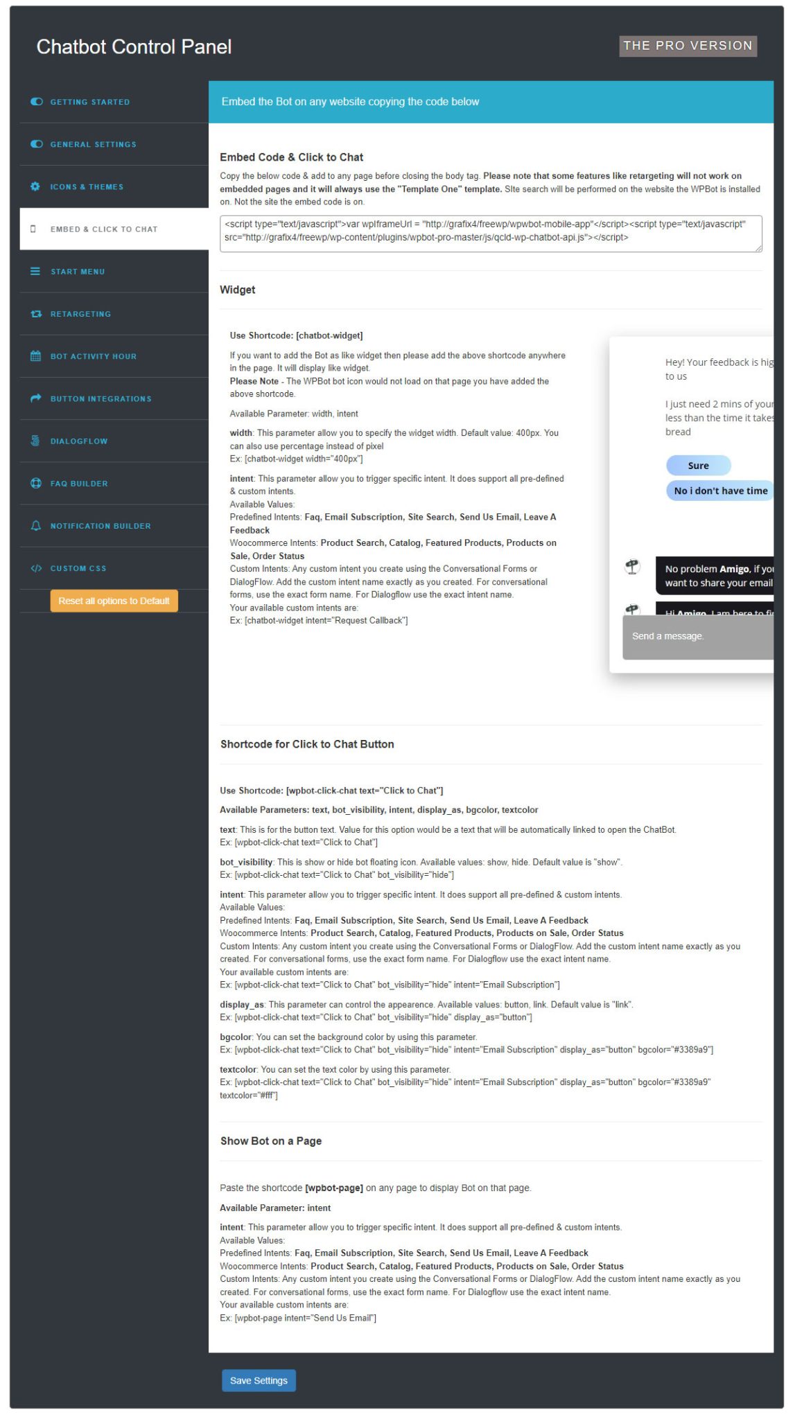 WPBot Screenshots – WPBot Pro Docs