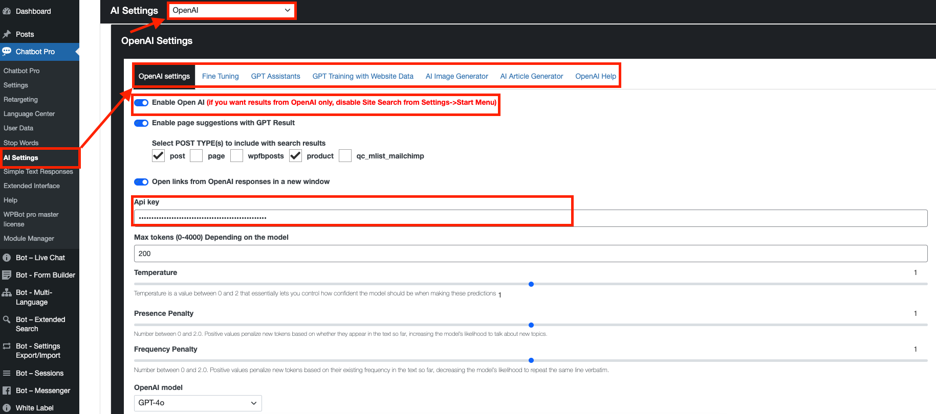 How To Train Ai With Your Website Data Using Chatbot Wpbot Pro Docs